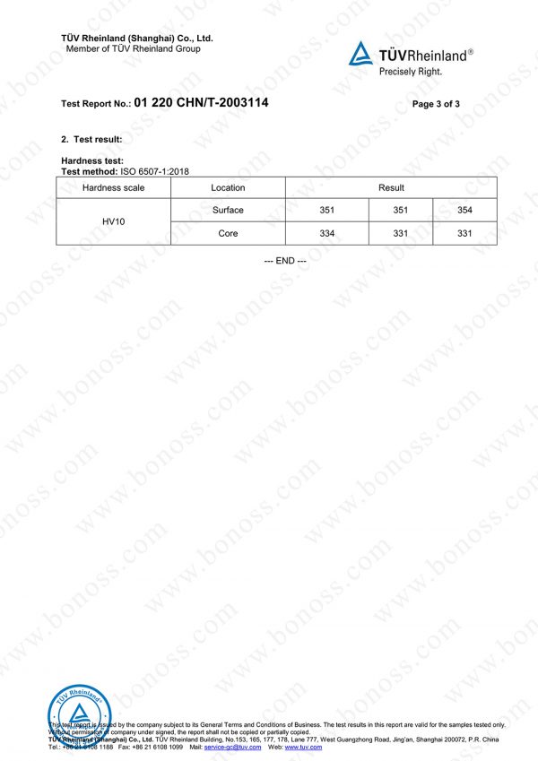 TUV Test Report for BONOSS Titanium Exposed Wheel Stud Conversion (Nut ...