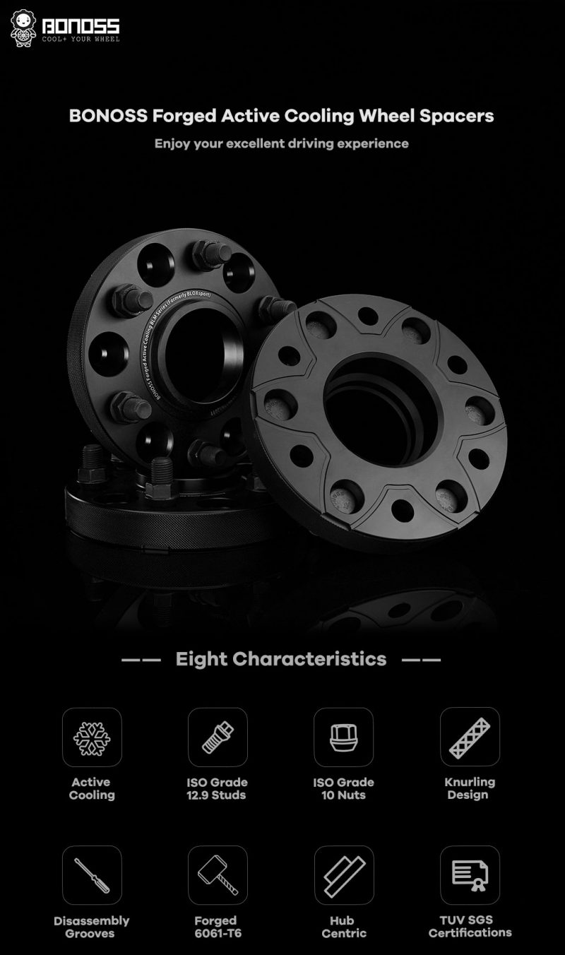 BONOSS Forged Active Cooling 6x5.5" Hubcentric Wheel Spacers for 2023 ...