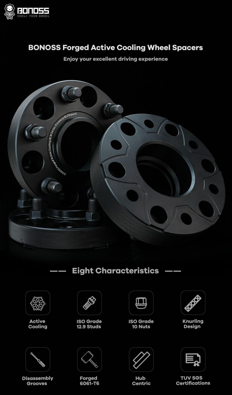 BONOSS Forged Active Cooling Wheel Spacers Hubcentric PCD6x135 CB87.1 ...