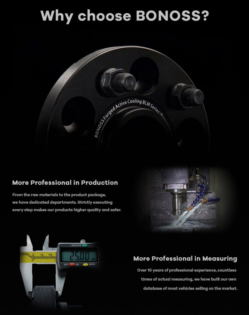 BONOSS Forged Active Cooling 2023-2025 Ford Maverick Wheel Spacers Hubcentric PCD5x108(5x4.25 ...