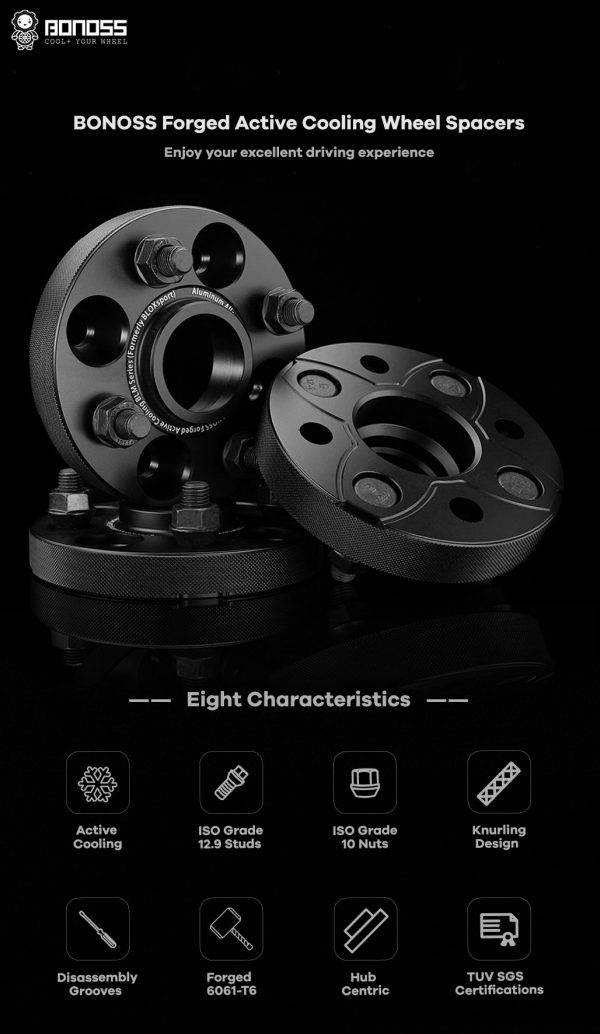BONOSS Forged Active Cooling 2015+ Renault Kwid Wheel Spacers ...