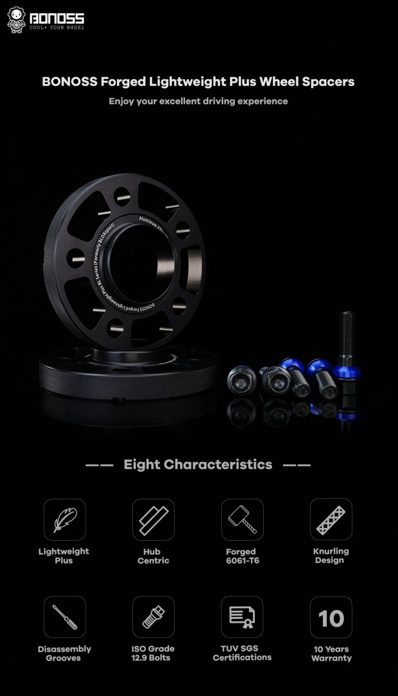 BONOSS Forged Lightweight Plus PCD5x112 Hubcentric Wheel Spacers for ...