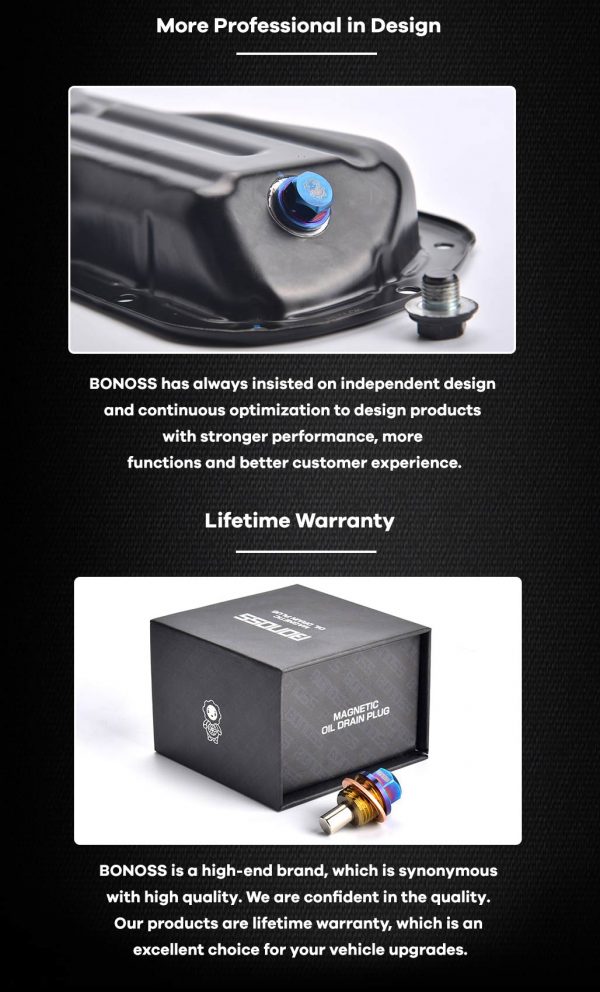 BONOSS Forged Titanium Magnetic Oil Drain Plug Kit M14x1.5 for Dodge ...
