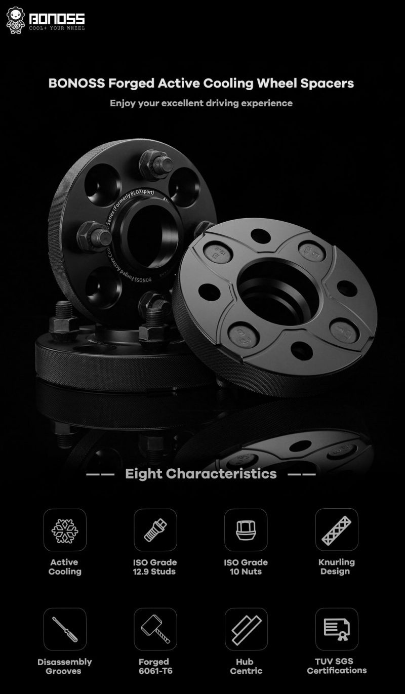 BONOSS Forged Active Cooling Hubcentric AL6061-T6 PCD:4x98 CB:58.6 ...
