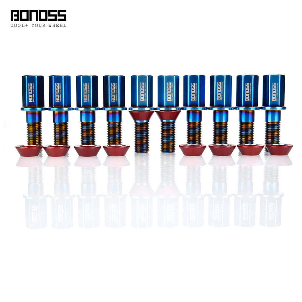 BONOSS Forged Titanium Locking Wheel Bolts for Saab 9-3/ 9-3x/ 9-4x/ 9 ...