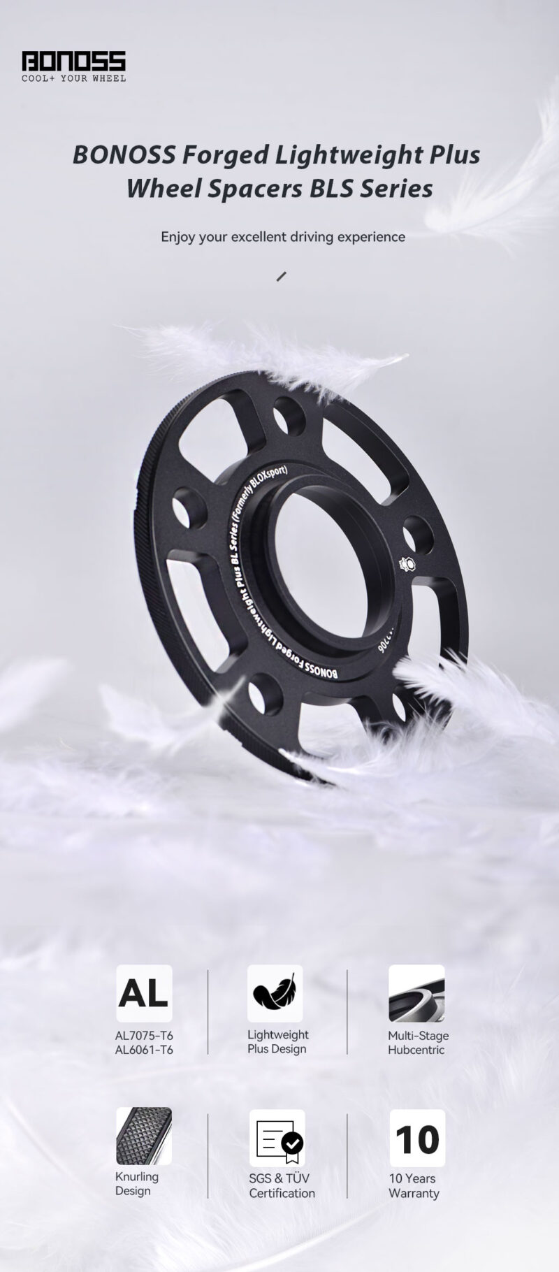 BONOSS Forged Lightweight Plus 5mm Wheel Spacers AL6061-T6 for Tesla ...