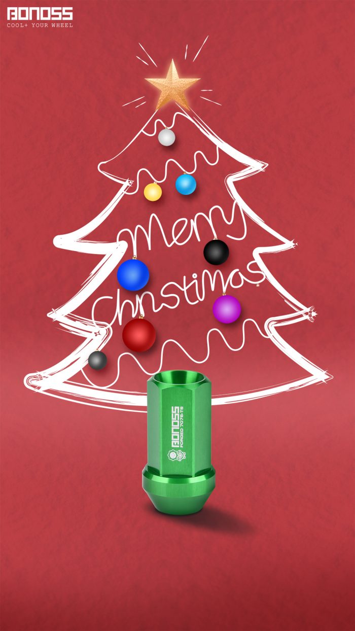 Merry Christmas 2025 BONOSS Wheel Nuts for Car Style Decorations - BONOSS